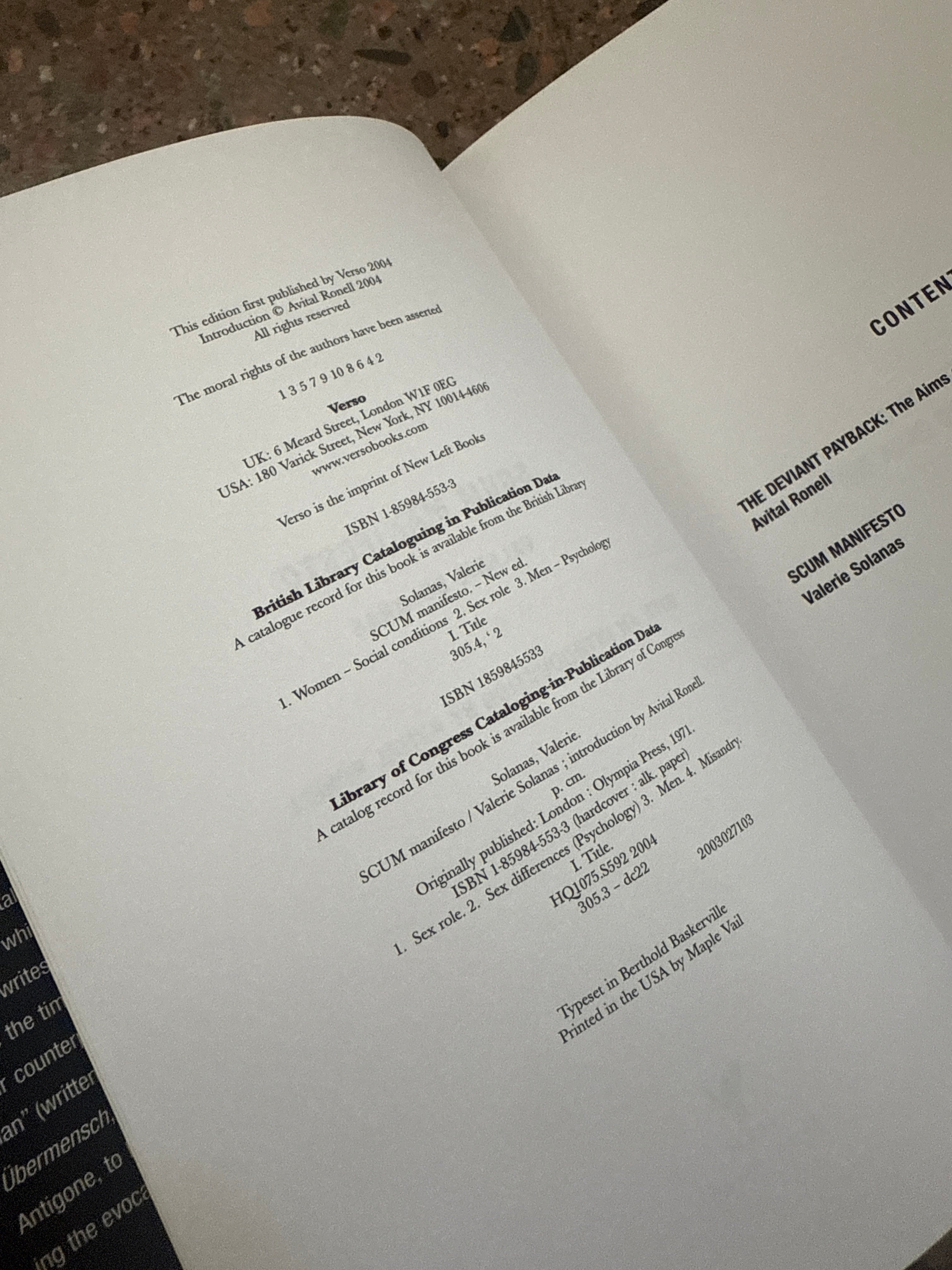 Scum Manifesto by Valerie Solanas – A Good Used Book