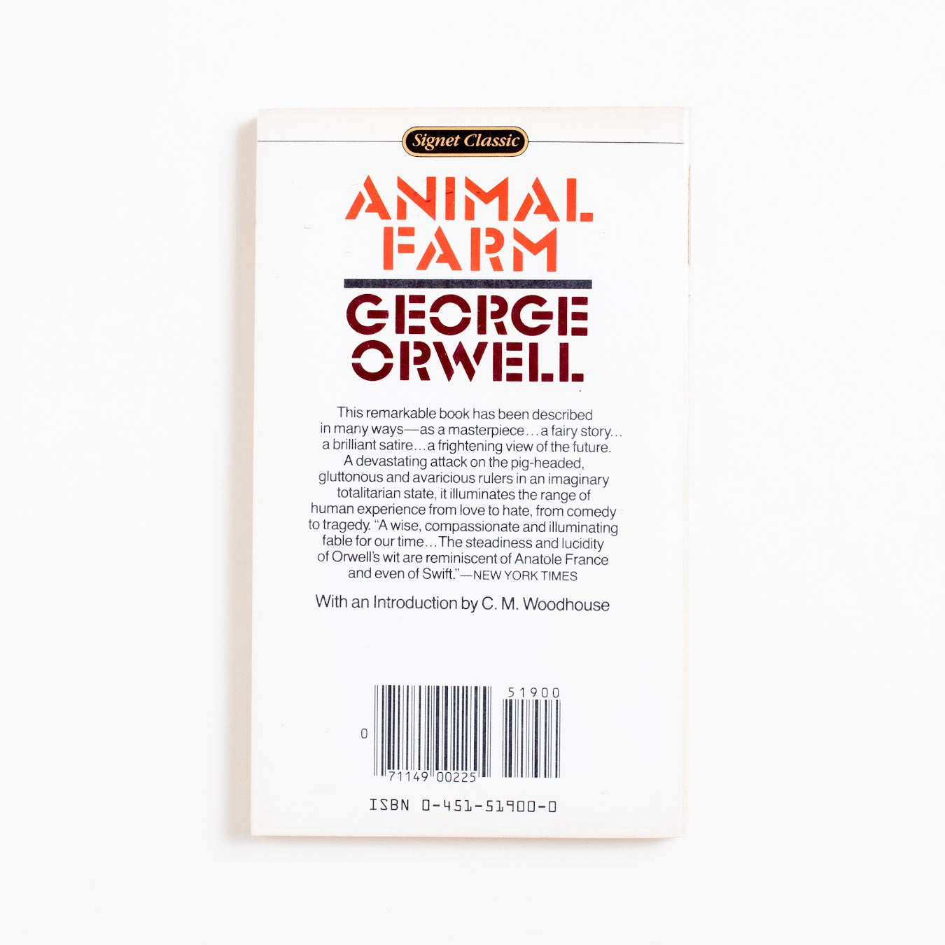 Animal Farm Book Cover Signet